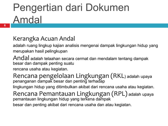 Pihak yang terlibat dalam penyusunan amdal | PPTX