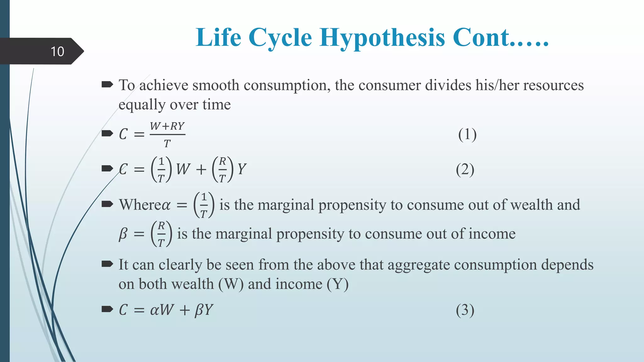 Permanent and Life Cycle Income Hypothesis | PPTX