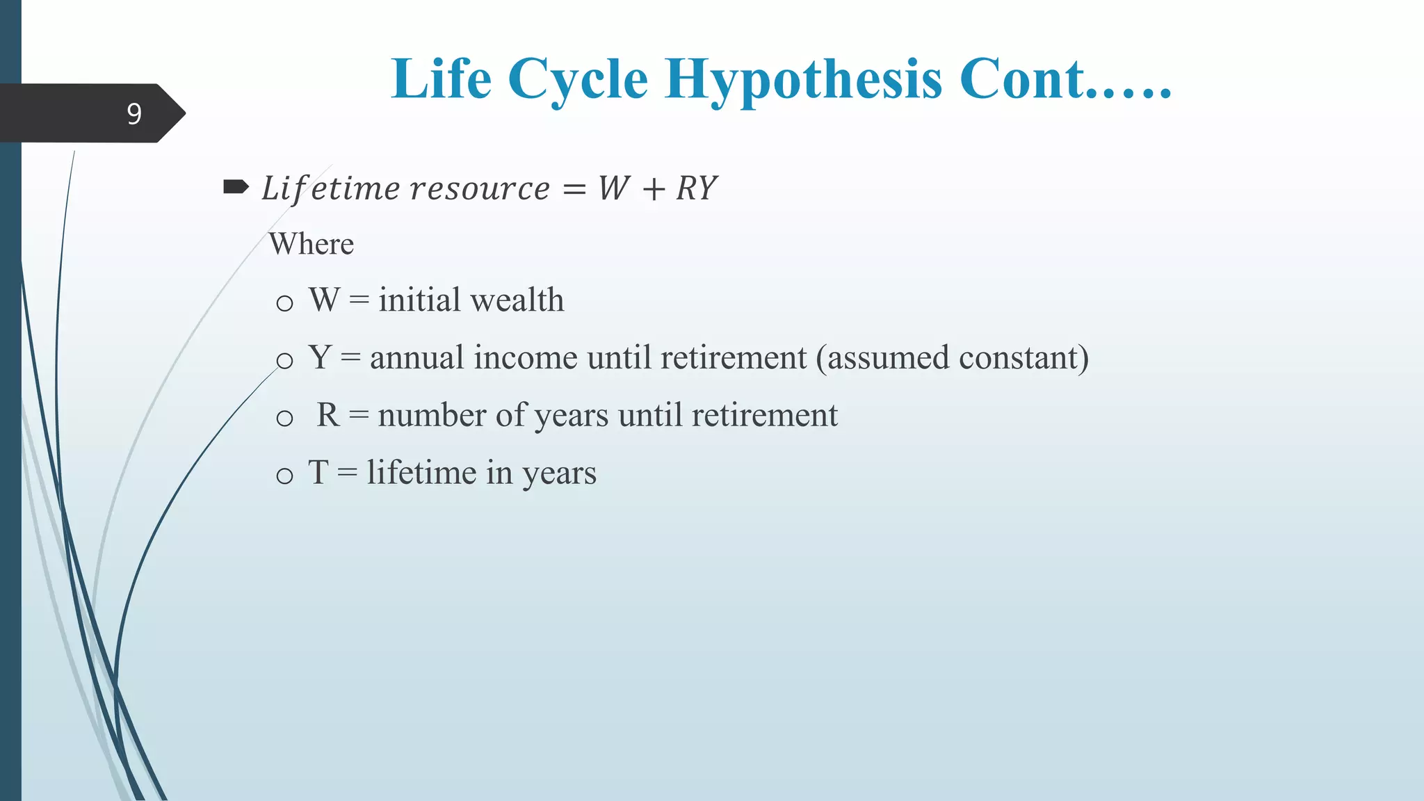 Permanent and Life Cycle Income Hypothesis | PPTX