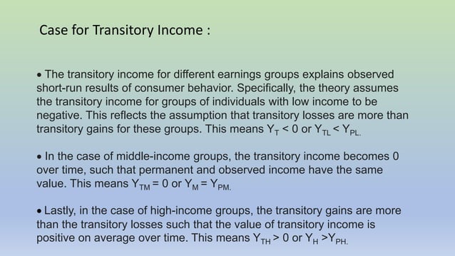 Permanent Income Hypothesis.pptx | Personal Finance