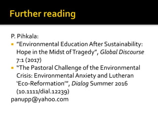 Eco-reformation & Eco-anxiety | PPTX