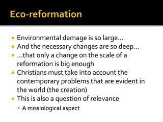 Eco-reformation & Eco-anxiety | PPTX