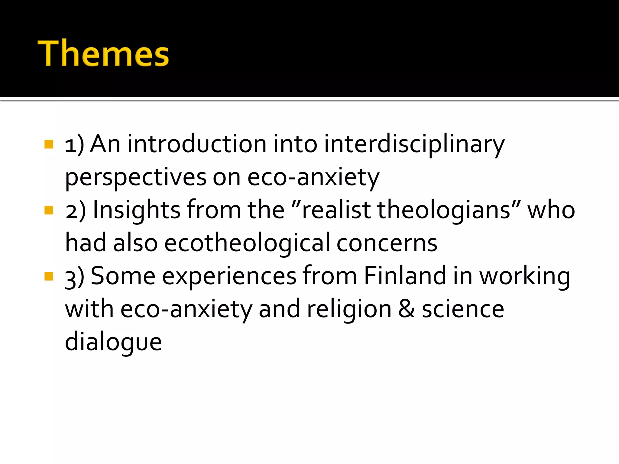 Eco-anxiety, Tragedy, and Hope | PDF