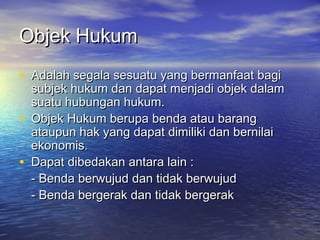 Pih pengertian dasar ilmu hukum | PPT