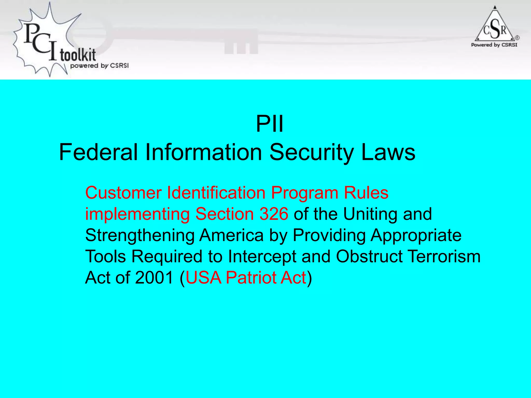 Personally Identifiable Information – FTC: Identity theft is the most…
