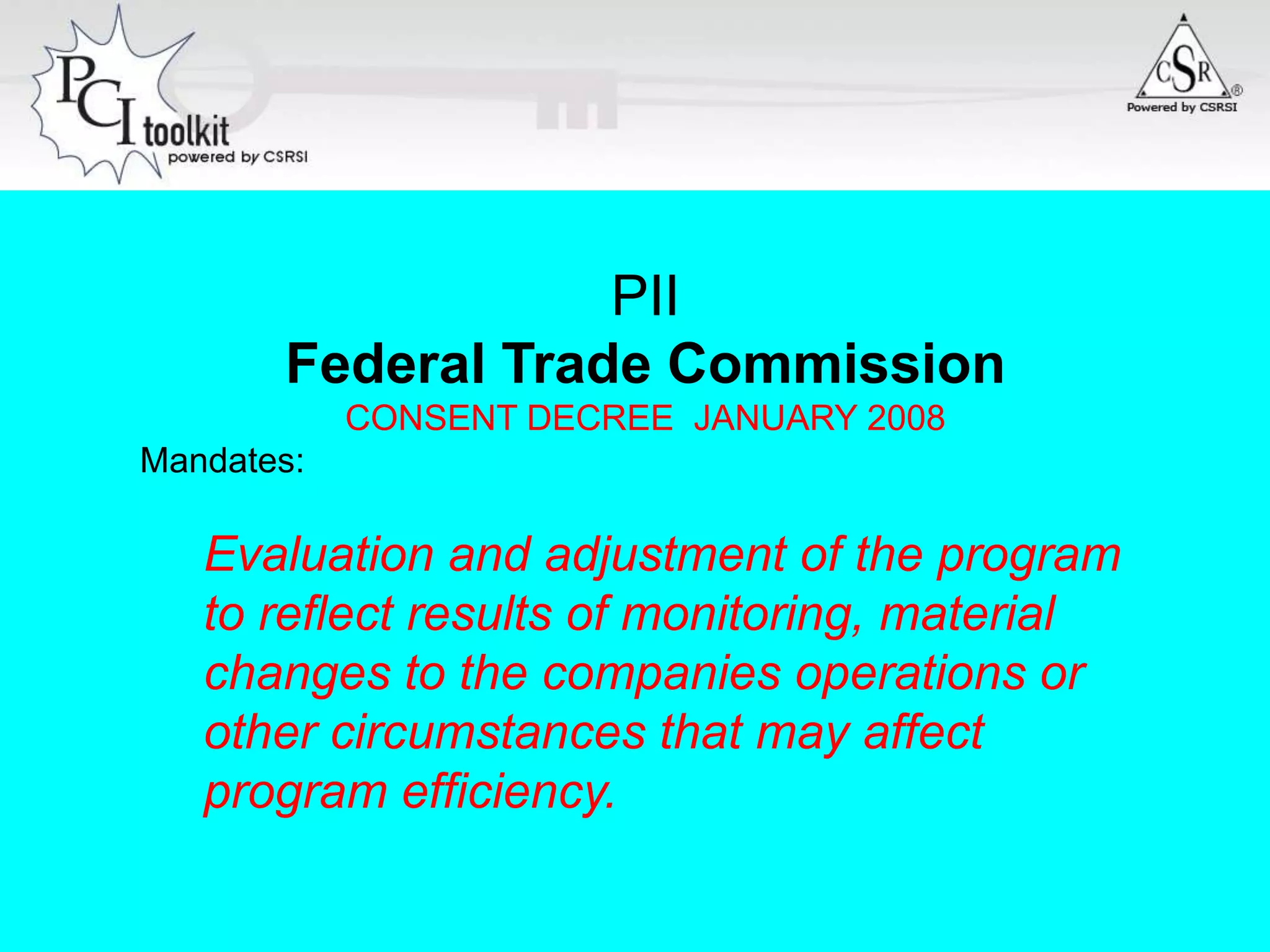 Personally Identifiable Information – FTC: Identity theft is the most…