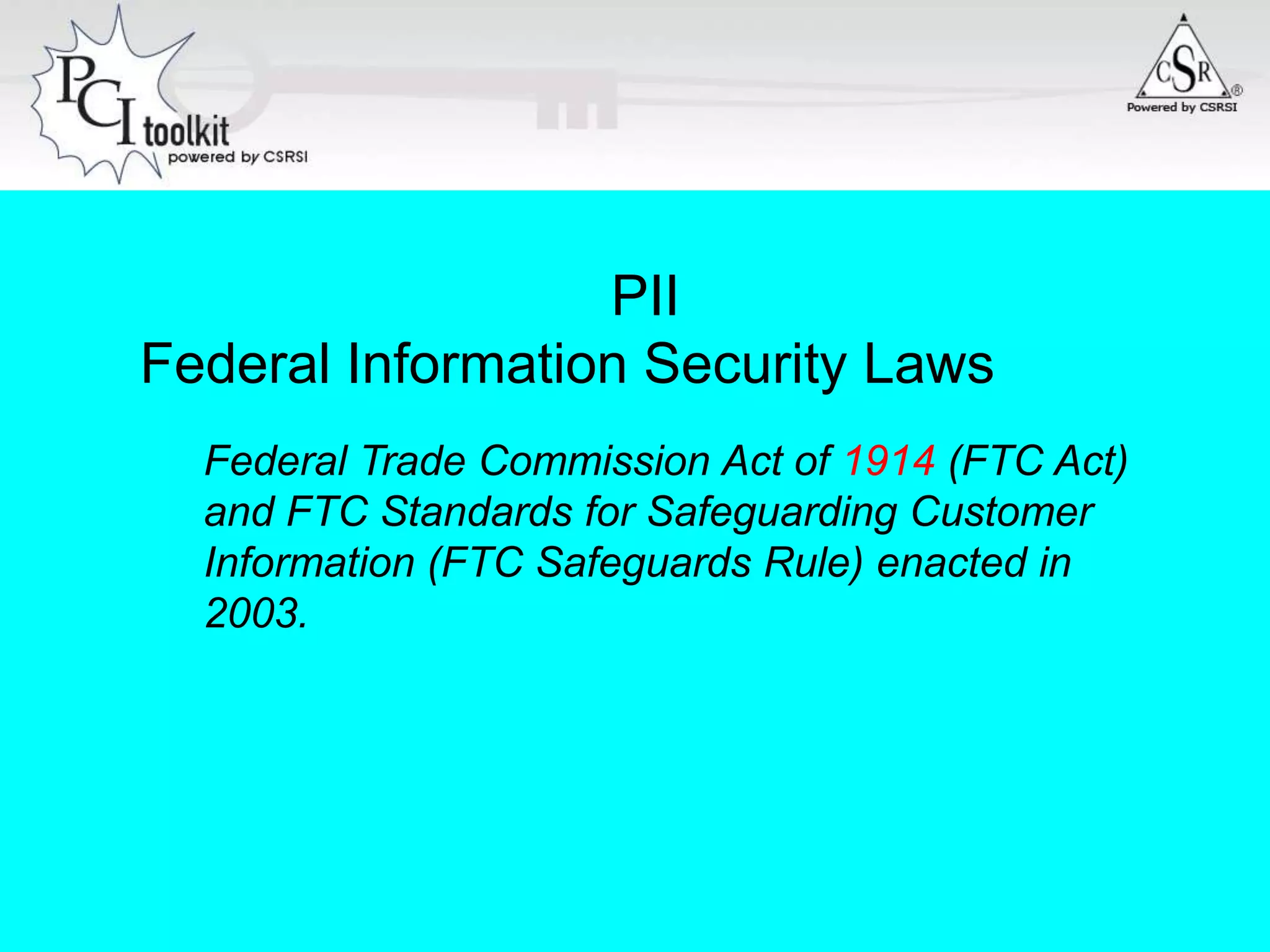 Personally Identifiable Information – FTC: Identity theft is the most…