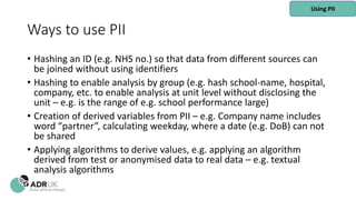 Personal identifiable information vs attribute data | PPTX