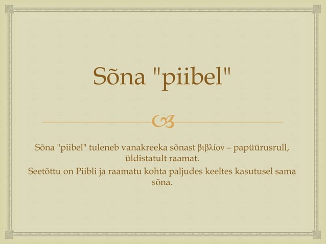 Piibel | PPT