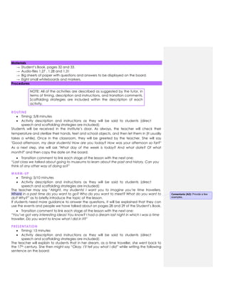 DU1: The Past - Lesson 3 | PDF