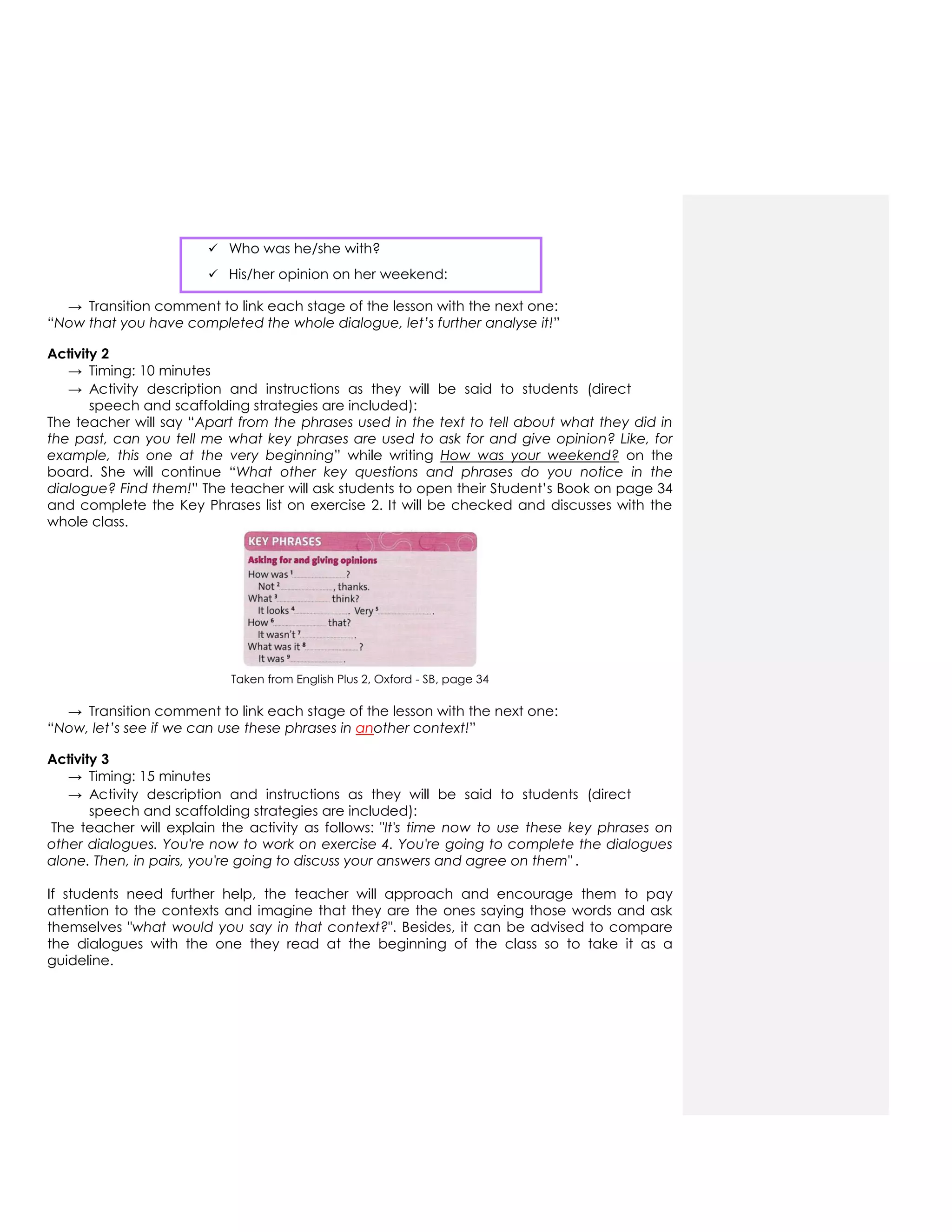 DU1: The Past - Lesson 4 | PDF