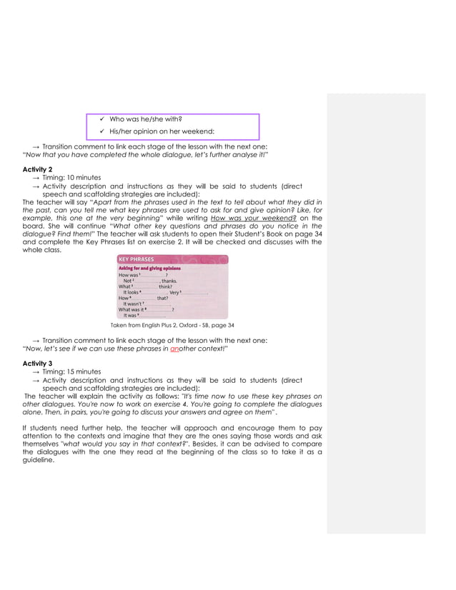 DU1: The Past - Lesson 4 | PDF