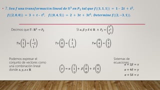 taller transformaciones lineales | PPT