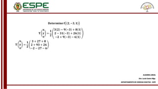 Taller transformaciones lineales Grupo 6 | PPTX