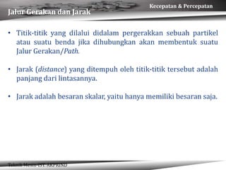 Kecepatan & Percepatan | PPTX