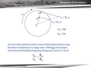 Kecepatan & Percepatan | PPTX