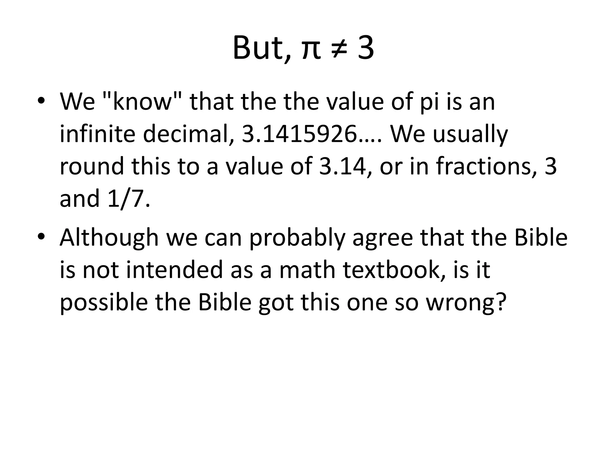 Pi in a bible | PPT