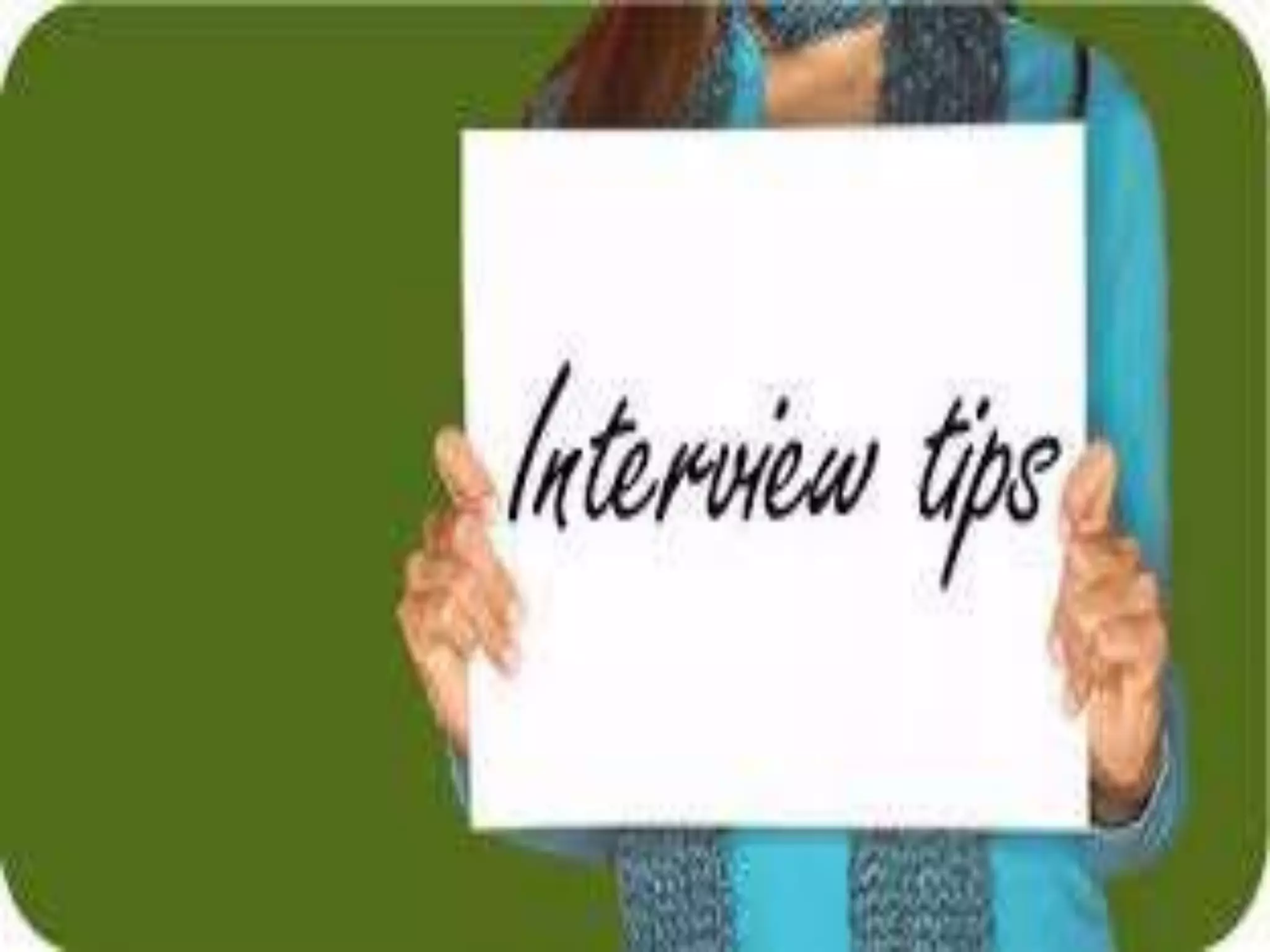 PERSONAL INTERVIEW TIPS | PPT