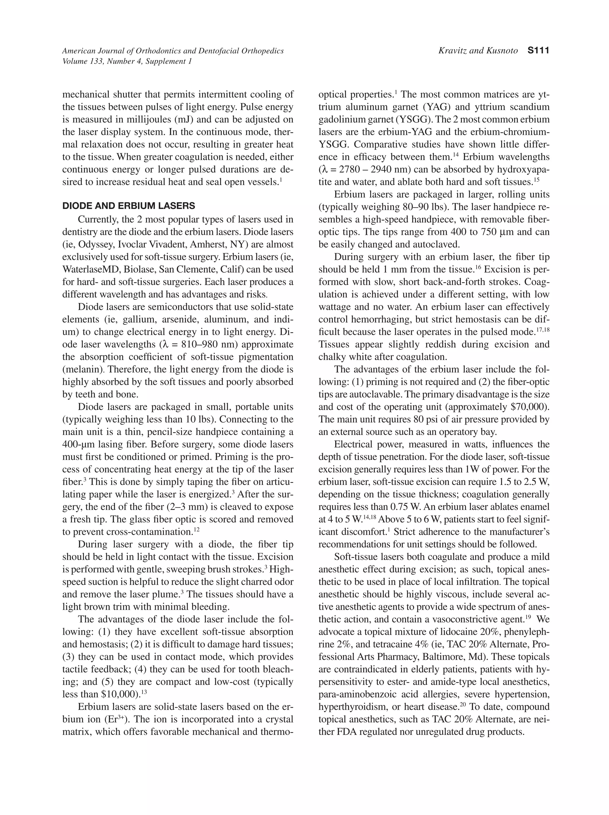 Review of Soft-tissue lasers in Orthodontics | PDF