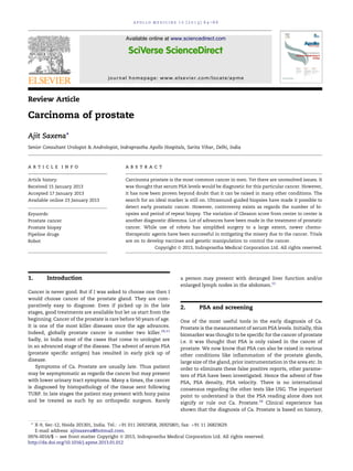 Carcinoma of Prostate | PDF
