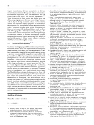 Approach to the Evaluation and Treatment of Stress Urinary Incontinence ...