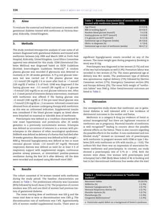 Experience of Metformin Use in Gestational Diabetes: Contribution to ...