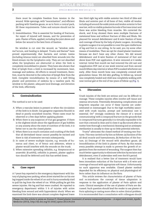 Closed plaster treatment of severe compound injuries - A report and ...