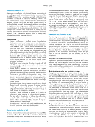 acute renal injury and intensive care medicine | PDF