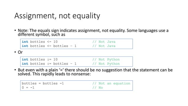 Pi j1.2 variable-assignment | PPTX | Programming Languages | Computing