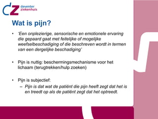 Pijn en Pijnbehandeling op SEH | PPT