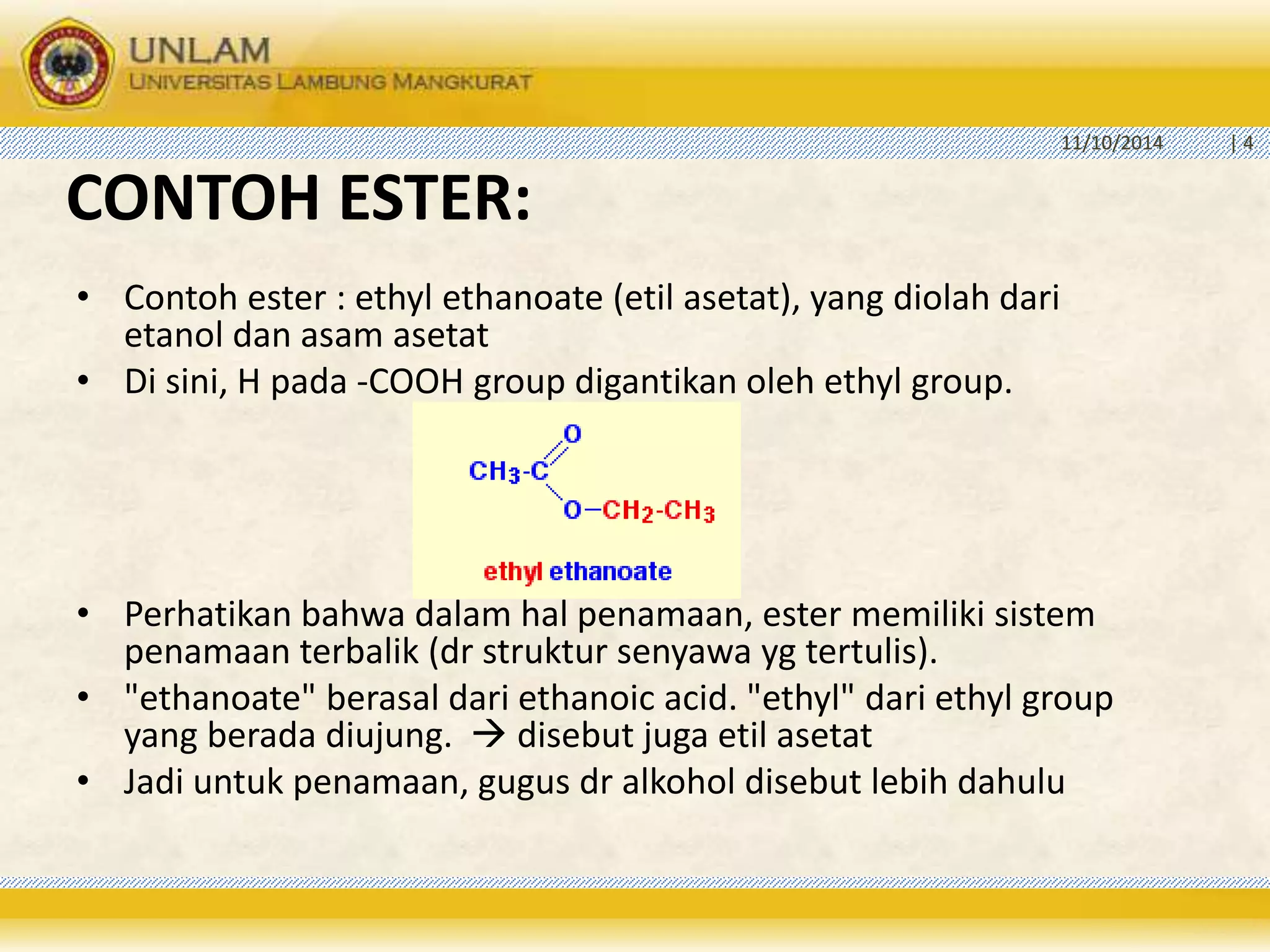 Pik 2 bab 6_esterifikasi | PPTX