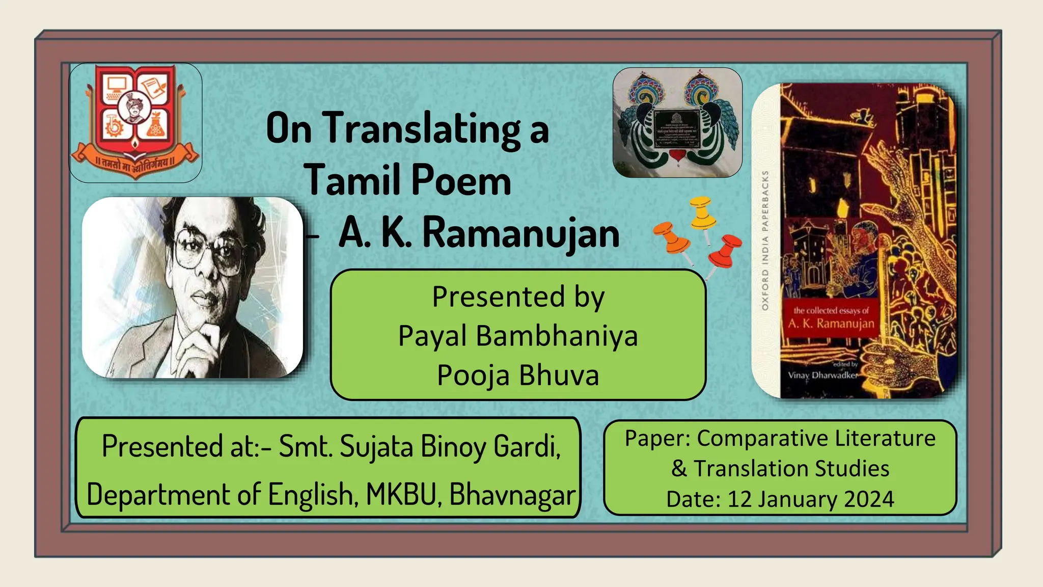 On_Translating_a_Tamil_Poem. Translation | PPTX