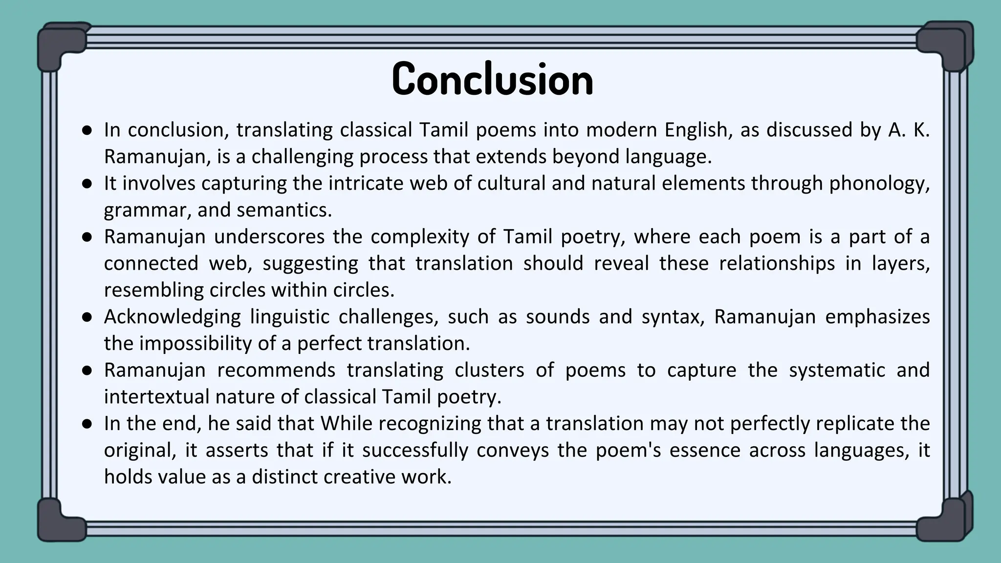 On_Translating_a_Tamil_Poem. Translation | PPTX
