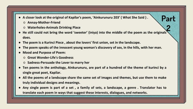 On_Translating_a_Tamil_Poem. Translation | PPTX | Poetry | Books and ...