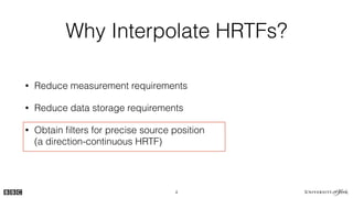 Subjective Assessment of HRTF Interpolation with Spherical Harmonics - Chris Pike and Tony Tew | PPT