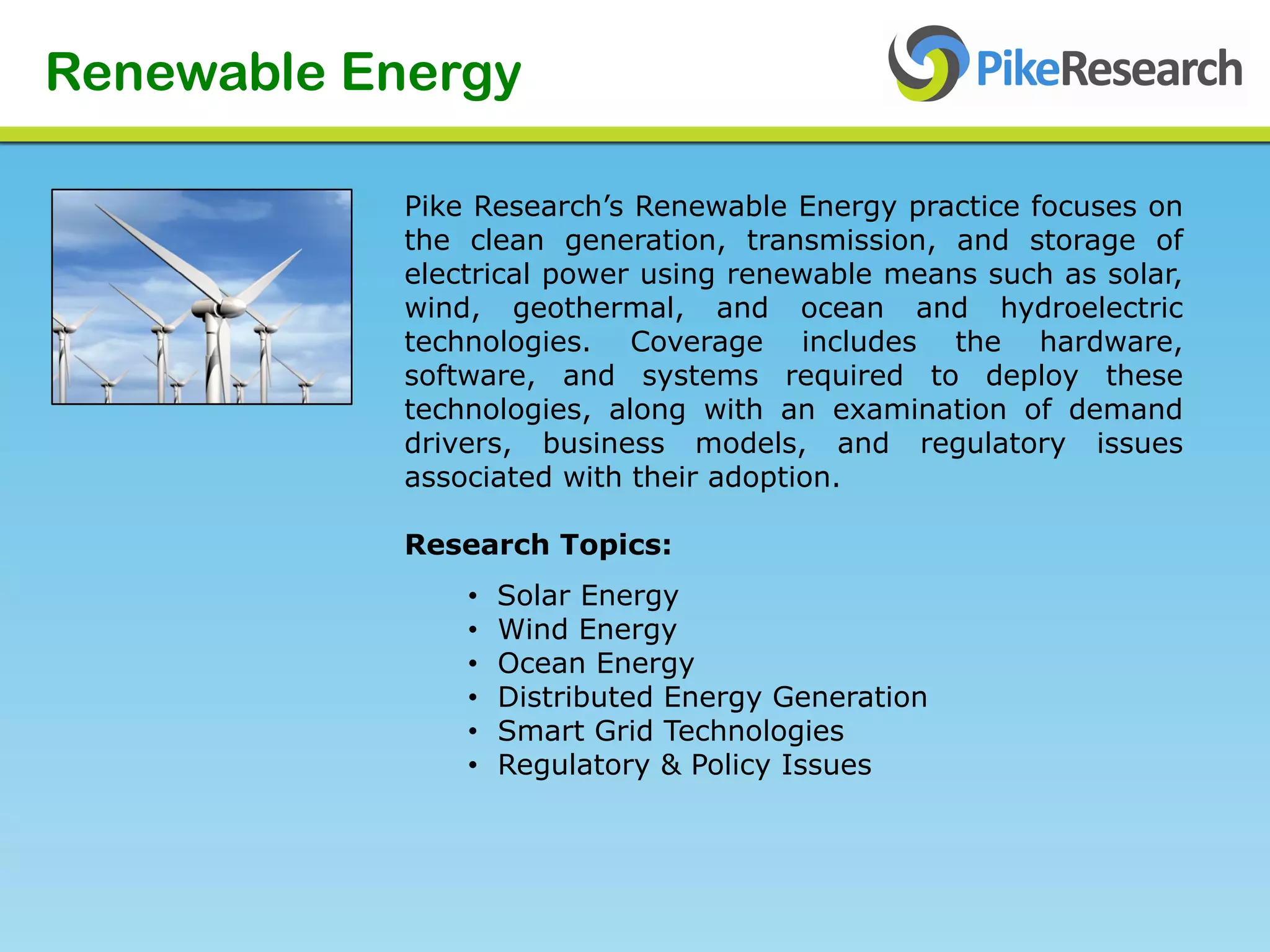 Pike Research Brochure | PPT