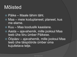 Päikesesüsteem ja planeet Maa | PPTX