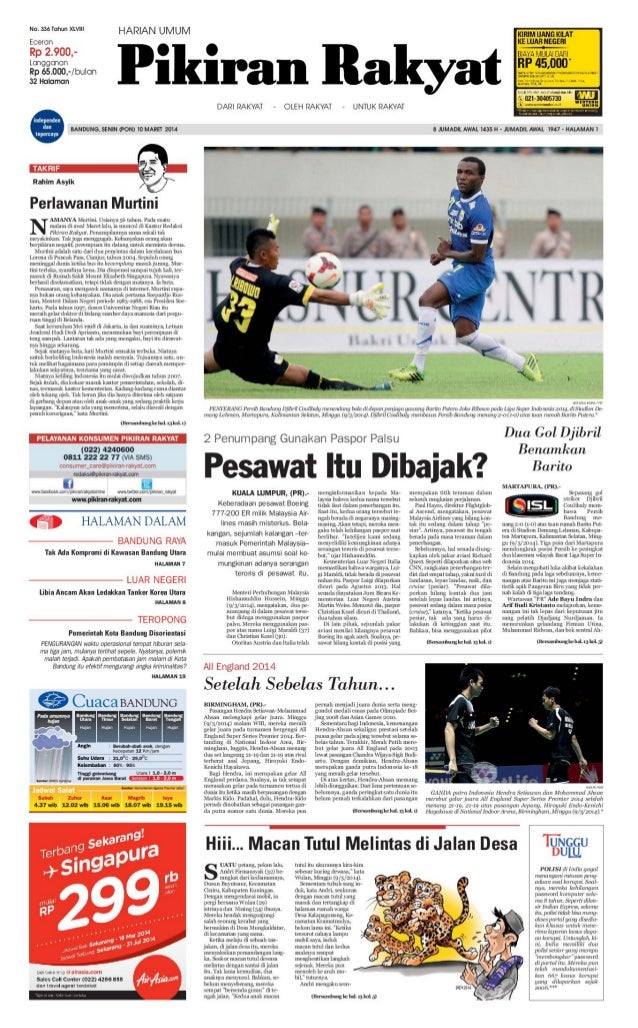 Pikiran Rakyat 10 Maret 2014