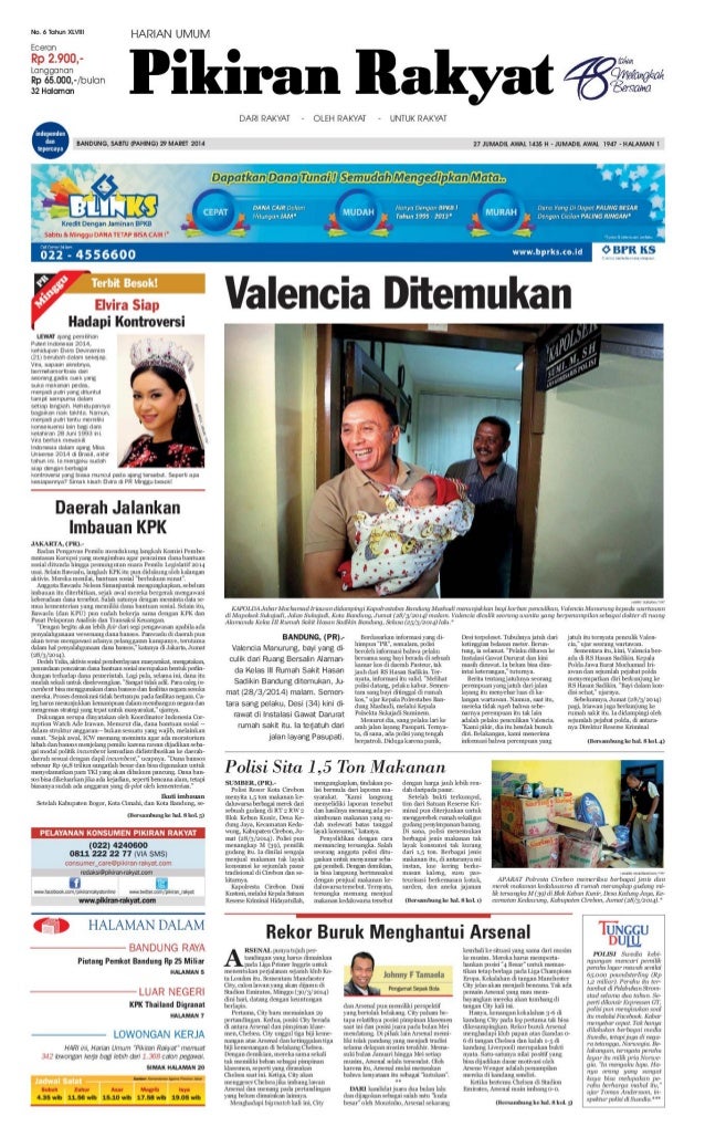 Pikiran Rakyat 29 Maret 2014