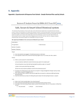 University of South Florida Research on School Dismissal software | PDF