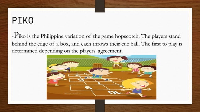 PIKO AND JOLEN.pptx traditional larong pinoy | PPTX