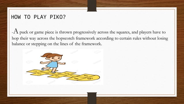 PIKO AND JOLEN.pptx traditional larong pinoy | PPTX