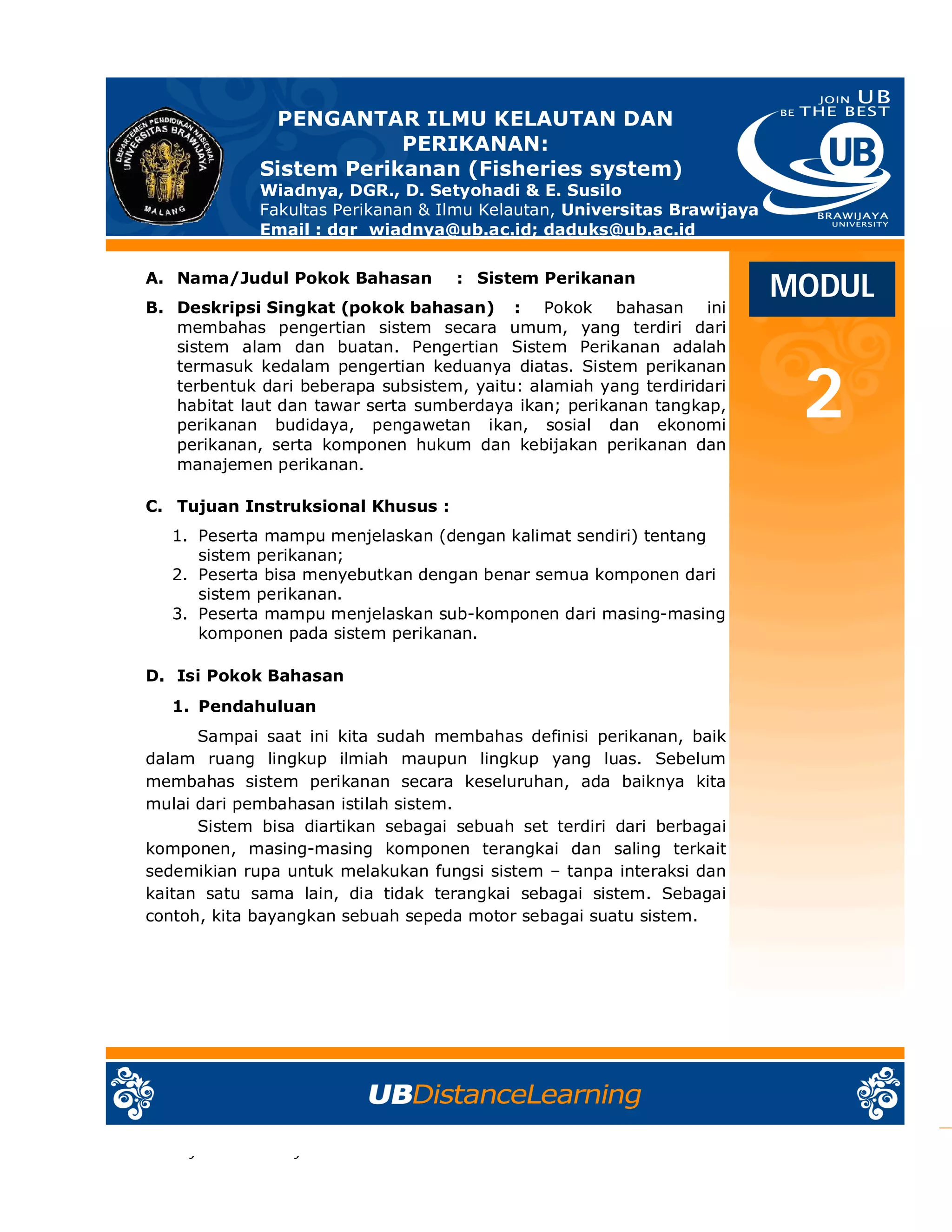 Pikp modul02-fisheries system ho | PDF