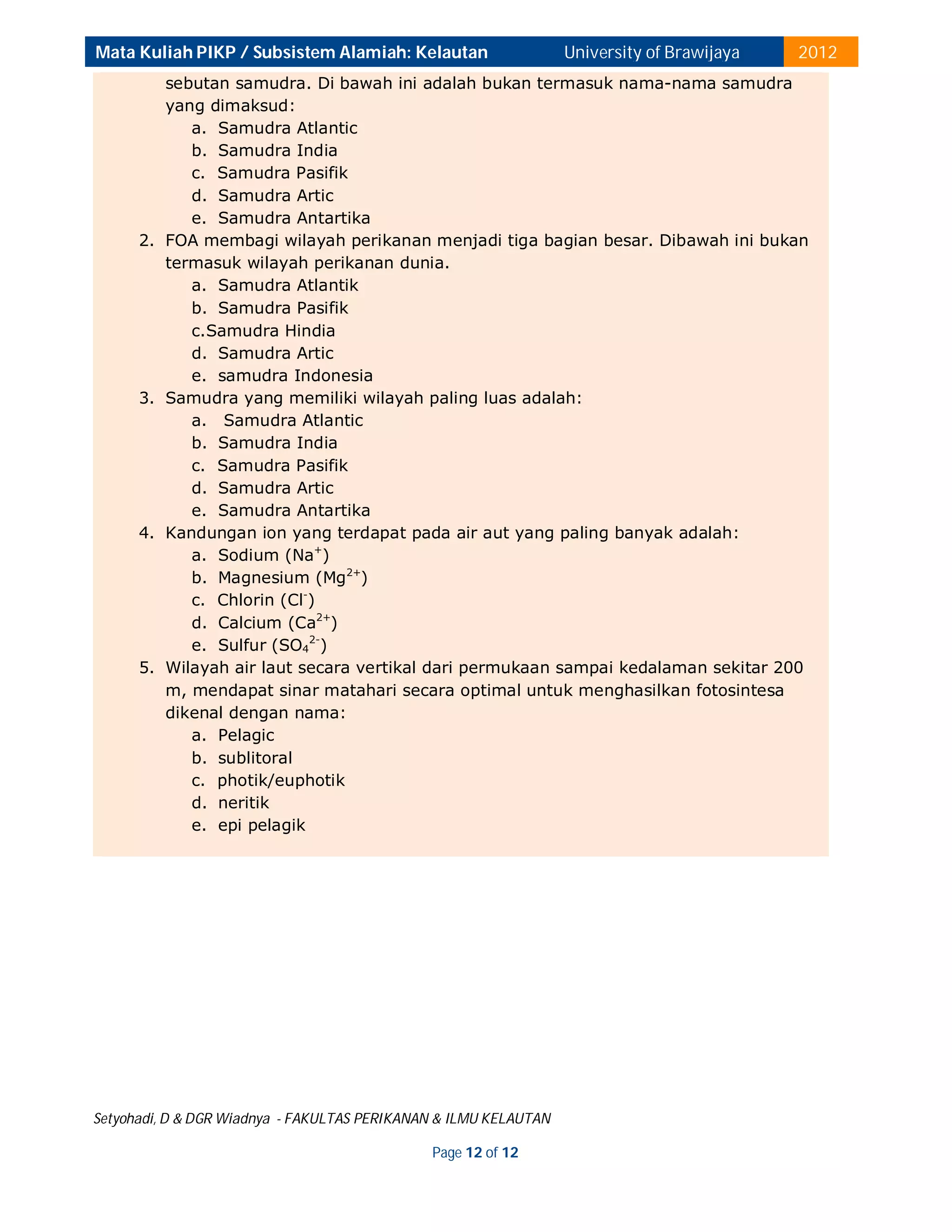 Pikp modul03-subsistem kelautan marines- | PDF