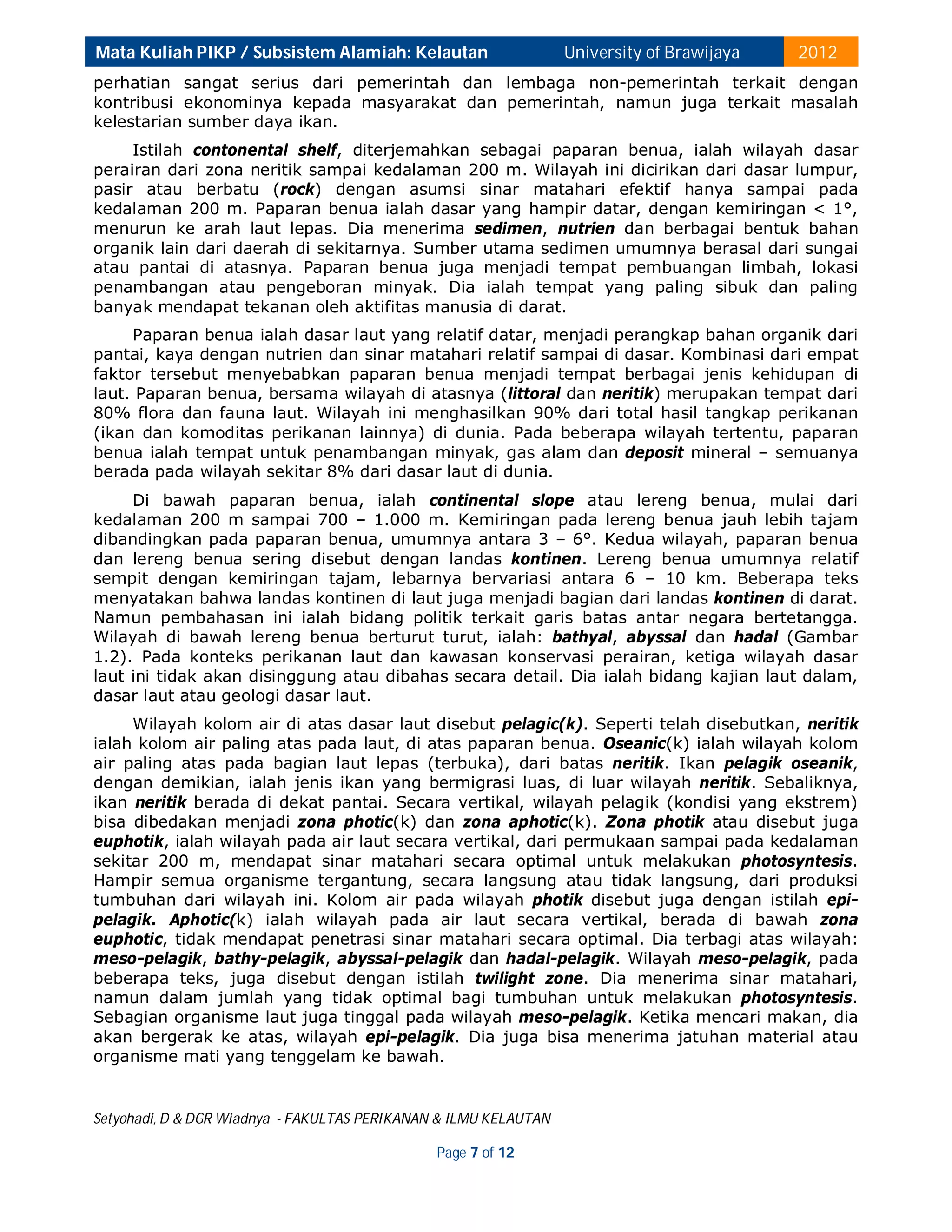 Pikp modul03-subsistem kelautan marines- | PDF