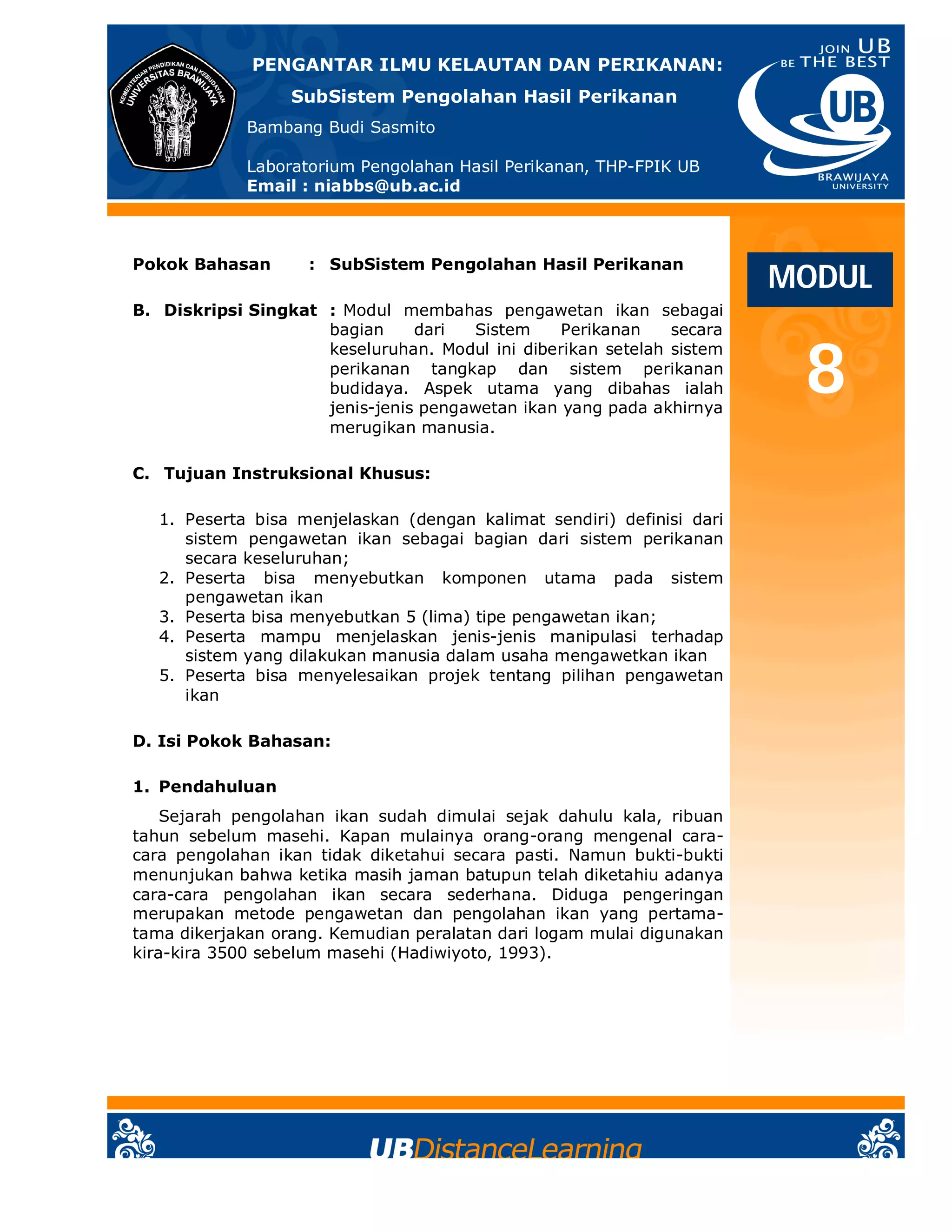 Pikp modul08 sub sistem pengolahan | PDF