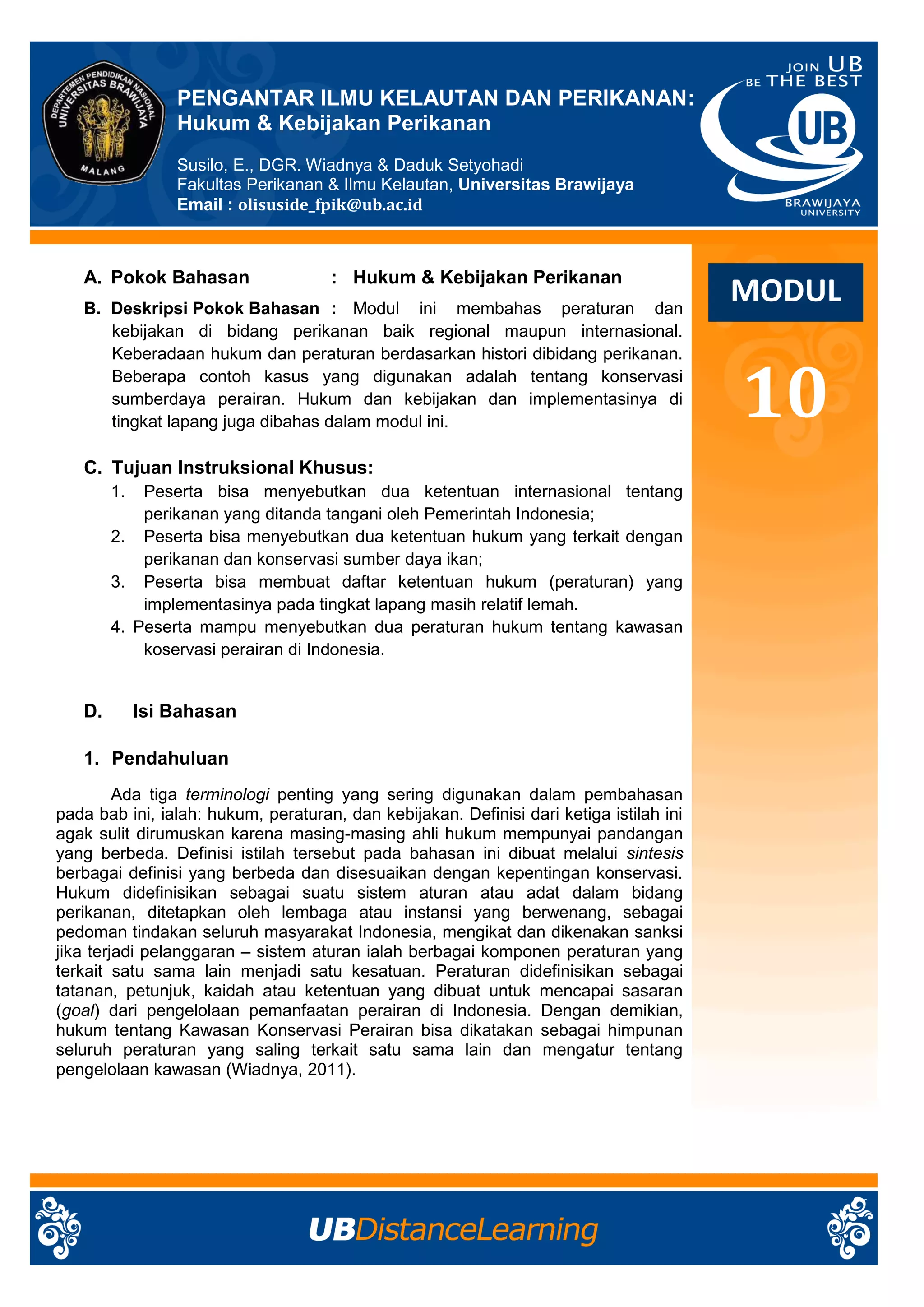 Pikp module10-hukum & kebij | PDF