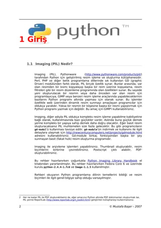 Python Image Kütüphanesi | PDF