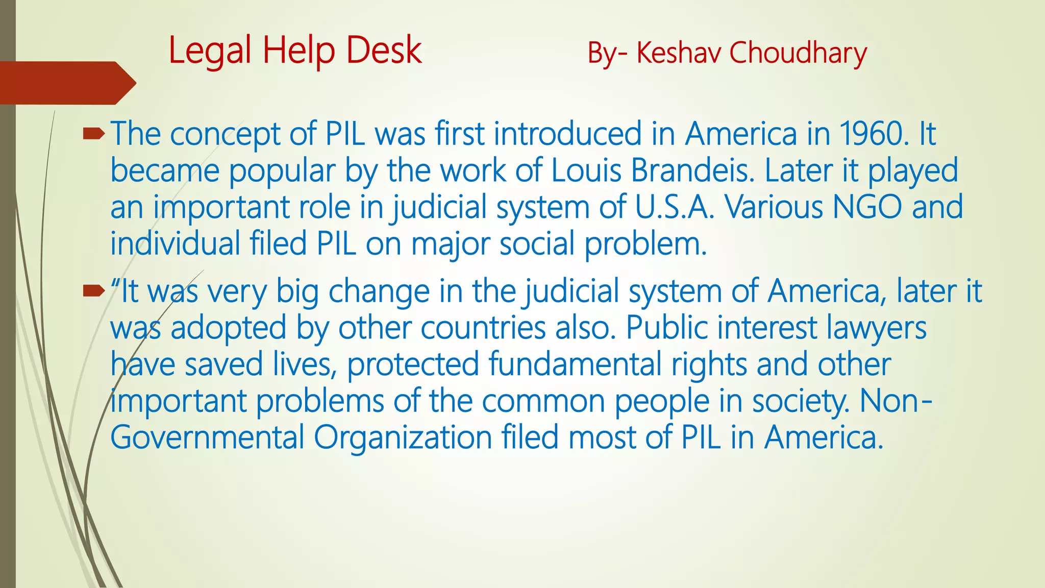 Public Interest Litigation | PPTX