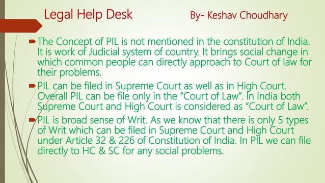 Public Interest Litigation | PPT